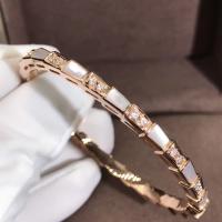 China Elegant i 18k Gold Serpenti Viper Bracelet  White MOP Natural Diamonds Real Gold Real Diamonds for sale