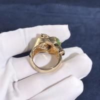 China Hot Style Fashion Custom Fine Jewelry 18k Pure Gold Natural Diamonds PanthèRe De Car Tier Ring for sale