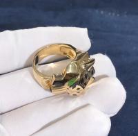 China Fine Jewelry Highend Custom Jewelry 18k Pure Gold Car Tier PanthèRe De Car Tier Ring for sale