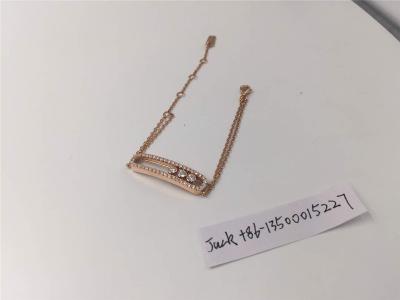 China 3 diamonds necklace 18kt  gold  with yellow gold or white gold or  pink gold for sale