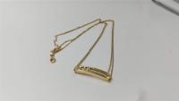 China 3 diamonds necklace 18kt  gold  with yellow gold or white gold or  pink gold for sale