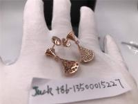 China full Diamonds earrings in 18 kt pink gold or yellow gold for sale
