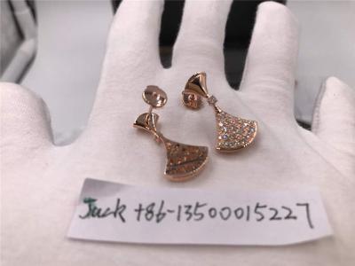 China full Diamonds earrings in 18 kt pink gold or yellow gold for sale