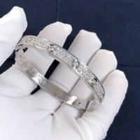 China Popular Beautiful Gorgeous Factory Made 18k Car Tier Yellow/White/Rose Gold And Natural Diamonds LOVE Bracelet for sale