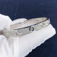 China Popular Beautiful Gorgeous Factory Made 18k Car Tier Yellow/White/Rose Gold And Natural Diamonds LOVE Bracelet for sale