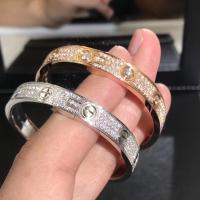China Popular Beautiful Gorgeous Factory Made 18k Car Tier Yellow/White/Rose Gold And Natural Diamonds LOVE Bracelet for sale