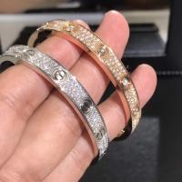 China Popular Beautiful Gorgeous Factory Made 18k Car Tier Yellow/White/Rose Gold And Natural Diamonds LOVE Bracelet for sale
