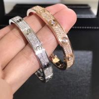 China Popular Beautiful Gorgeous Factory Made 18k Car Tier Yellow/White/Rose Gold And Natural Diamonds LOVE Bracelet for sale