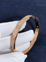 China Popular Beautiful Gorgeous Factory Made 18k Car Tier Yellow/White/Rose Gold And Natural Diamonds LOVE Bracelet for sale