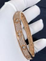 China Popular Beautiful Gorgeous Factory Made 18k Car Tier Yellow/White/Rose Gold And Natural Diamonds LOVE Bracelet for sale