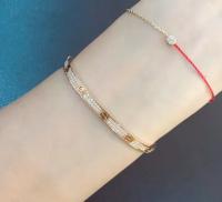 China High Quality Fashion Fine Jewelry Pure 18k Real Gold And Natural Vs Diamonds LOVE Bracelet, Small Model Paved for sale