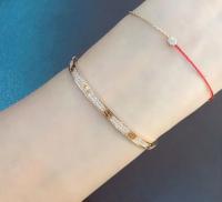 China High Quality Fashion Fine Jewelry Pure 18k Real Gold And Natural Vs Diamonds LOVE Bracelet, Small Model Paved for sale
