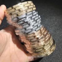 China High Quality Fashion Fine Jewelry Pure 18k Real Gold And Natural Vs Diamonds LOVE Bracelet, Small Model Paved for sale
