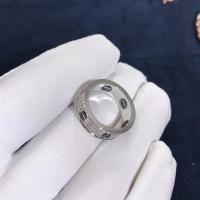 China Factory Custom Fine Jewelry 18k White Gold Natural Vs Diamond Jewelry Car Tier LOVE Ring, Diamond-Paved, Ceramic for sale