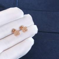 China Vancleefarpels Sweet Alhambra Earstuds 18k Rose Gold Factory Sales Fine Jewelry Earring for sale