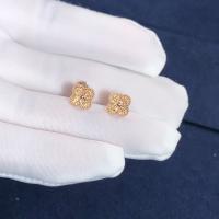 China Vancleefarpels Sweet Alhambra Earstuds 18k Rose Gold Factory Sales Fine Jewelry Earring for sale