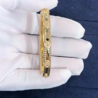 China Fashion VCA Fine Jewelry 18k Yellow Gold Natural Diamond Jewelry Bracelet PerléE Sweet Clovers Bracelet Medium Model for sale