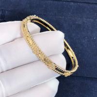 China Fashion VCA Fine Jewelry 18k Yellow Gold Natural Diamond Jewelry Bracelet PerléE Sweet Clovers Bracelet Medium Model for sale