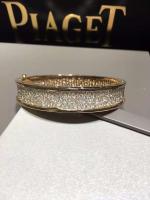 China brand  jewelry  full  diamonds bracelet in 18 kt pink gold  Also available in white and yellow gold for sale