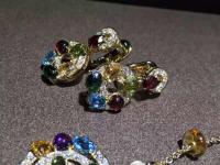 China brand jewelry gem earring in 18 kt gold 18k gold jewelry for sale