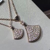 China brand  jewelry  DIVA  full diamonds necklace in 18 kt pink gold  Also available in white and yellow gold for sale