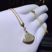 China brand  jewelry  DIVA  full diamonds necklace in 18 kt pink gold  Also available in white and yellow gold for sale