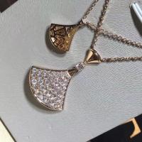 China brand  jewelry  DIVA  full diamonds necklace in 18 kt pink gold  Also available in white and yellow gold for sale