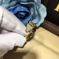 China Serpenti one-coil ring in 18 kt rose gold, set with pavé diamonds on the head. brand jewelry for sale