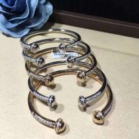 China PIAGET  brand  jewelry 18k gold Possession open bangle bracelet set with 90 brilliant-cut diamonds (approx. 1.00 ct). for sale