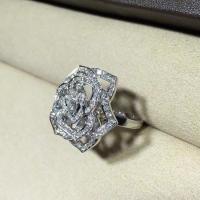 China Piaget brand jewelry Rose ring in 18K white gold set with 143 brilliant-cut diamonds (approx. 1.20 ct). for sale