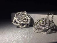 China Piaget brand jewelry Rose ring in 18K white gold set with 143 brilliant-cut diamonds (approx. 1.20 ct). for sale