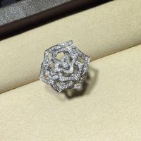 China Piaget brand jewelry Rose ring in 18K white gold set with 143 brilliant-cut diamonds (approx. 1.20 ct). for sale