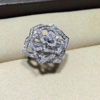 China Piaget brand jewelry Rose ring in 18K white gold set with 143 brilliant-cut diamonds (approx. 1.20 ct). for sale