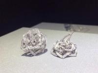 China Piaget brand jewelry Rose ring in 18K white gold set with 143 brilliant-cut diamonds (approx. 1.20 ct). for sale
