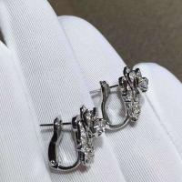 China Piaget brand jewelry 18kt  Piaget Rose earrings in 18K white gold set with 72 brilliant-cut diamonds (approx. 0.45 ct). for sale