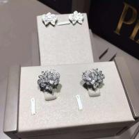 China Piaget brand jewelry 18kt  Piaget Rose earrings in 18K white gold set with 72 brilliant-cut diamonds (approx. 0.45 ct). for sale