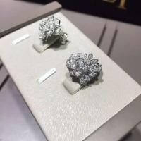 China Piaget brand jewelry 18kt  Piaget Rose earrings in 18K white gold set with 72 brilliant-cut diamonds (approx. 0.45 ct). for sale