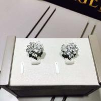 China Piaget brand jewelry 18kt  Piaget Rose earrings in 18K white gold set with 72 brilliant-cut diamonds (approx. 0.45 ct). for sale