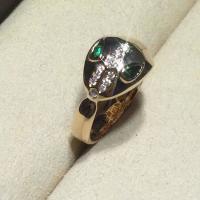 China brand jewelry gold ring with diamond ring 18kt  gold  with white gold or yellow gold for sale
