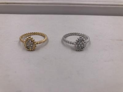 China brand jewelry diamonds ring  18kt gold   with yellow gold or white gold for sale