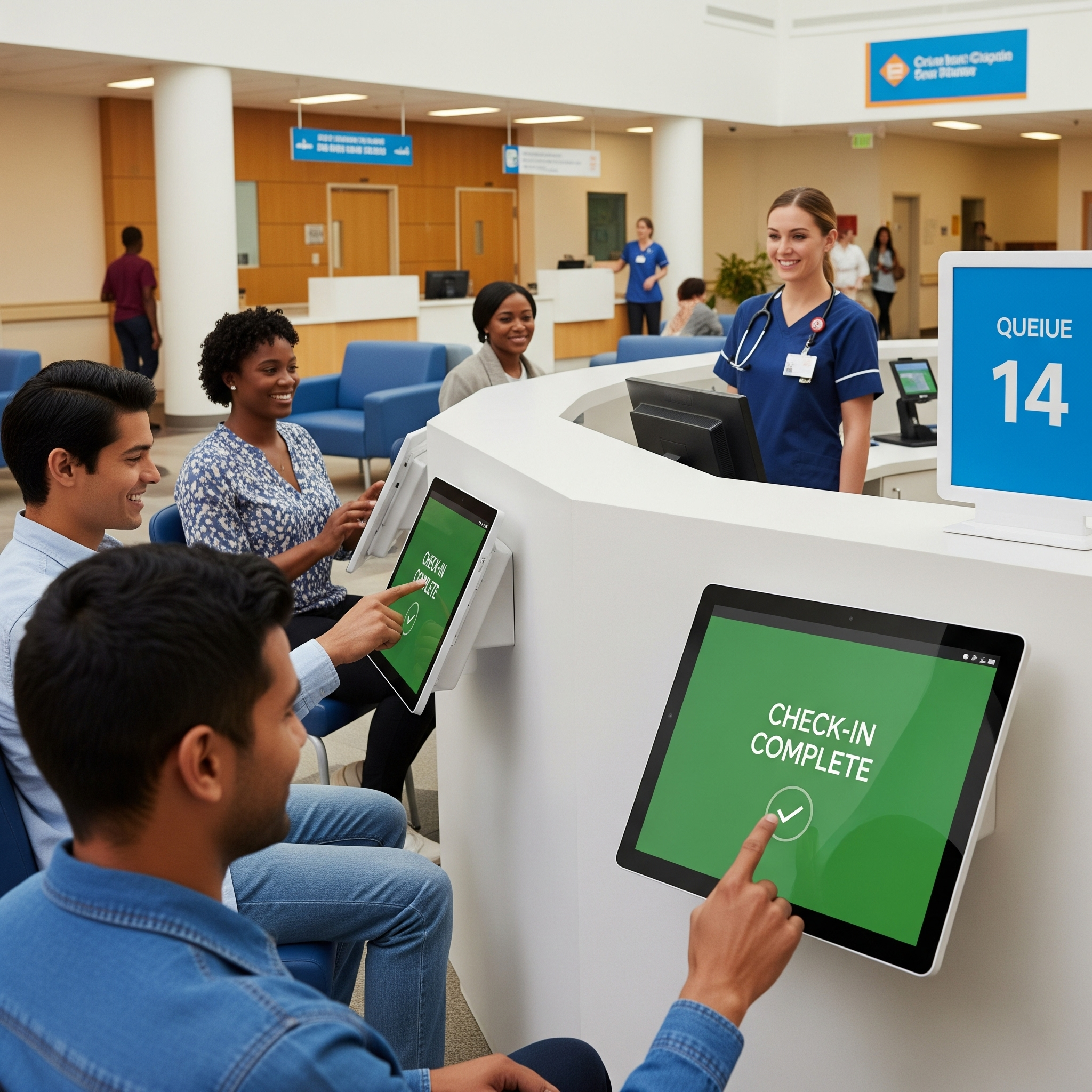 Hospital staff using Hopestar tablets