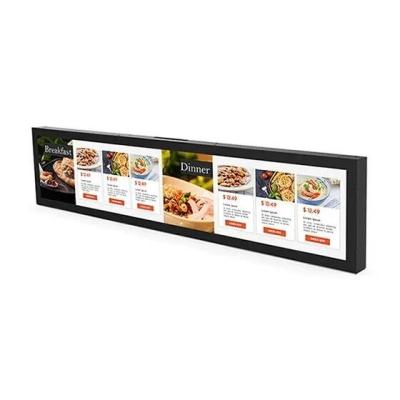 China 19 Inch Wall Mounted Bar-Type Advertising Display 1920x360 Resolution with Android Tablet and 178° IPS Panel for sale