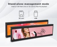 China 19 Inch Wall Mounted Bar-Type Advertising Display 1920x360 Resolution with Android Tablet and 178° IPS Panel for sale