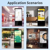 China 65-Inch 4K Touch Screen Advertising Kiosk with Android/Windows OS and 10-Point Capacitive Display for sale
