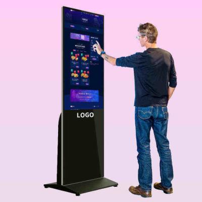 China 65-Inch 4K Touch Screen Advertising Kiosk with Android/Windows OS and 10-Point Capacitive Display for sale
