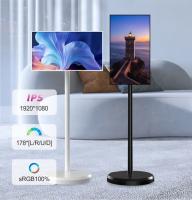 China 27 Inch Floor Standing Mobile TV with Adjustable Smart Stand, 4GB RAM 128GB Storage Android 12 Display for sale