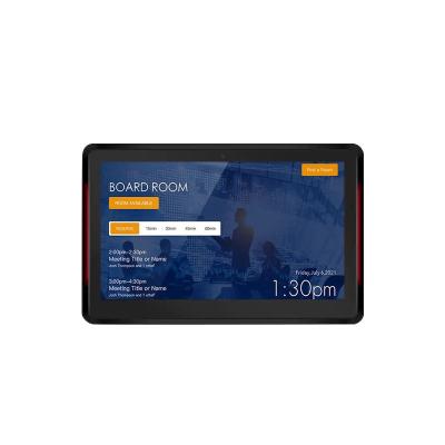 China 10.1-inch RK3399 Conference Room Tablet with 2GB RAM, 16GB Storage, POE and LED Status Lights for Meeting Room Booking for sale