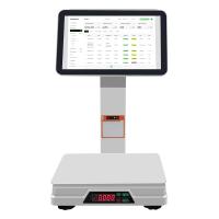 China 15.6+14 Inch Dual Screen POS Terminal with 30KG Weighing Pan, 58mm Thermal Printer and Intel N2840 Processor for sale