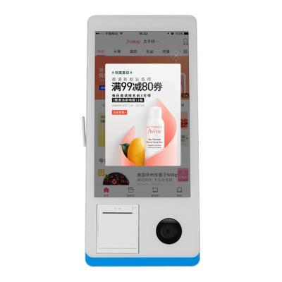 China 15.6-Inch Self-Service Ordering Kiosk with Intel i5 CPU, 8GB RAM, 128GB Storage and 80mm Thermal Printer for sale