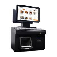 China 14 Inch All In One POS System Thermal Printer Dual Screen Retail POS Terminal 4GB RAM 64GB Storage for sale